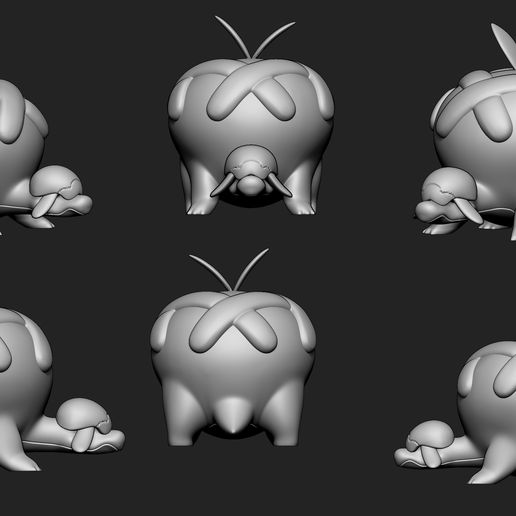 🐉 Pokemon - Appletun with 2 poses・ STL File for ・Cults