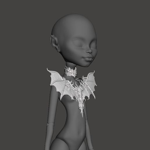 👹 Gothic chest and neck jewelry for Monster High dolls・ 3D File for 3D ...