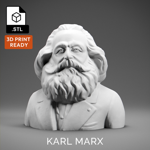 Archivo STL Karl Marx Bust 👤 ・Modelo de impresión 3D para descargar・Cults
