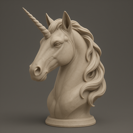 🦄 Unicorn Bust 3D Model | Fantasy Creature Sculpture STL for 3D ...