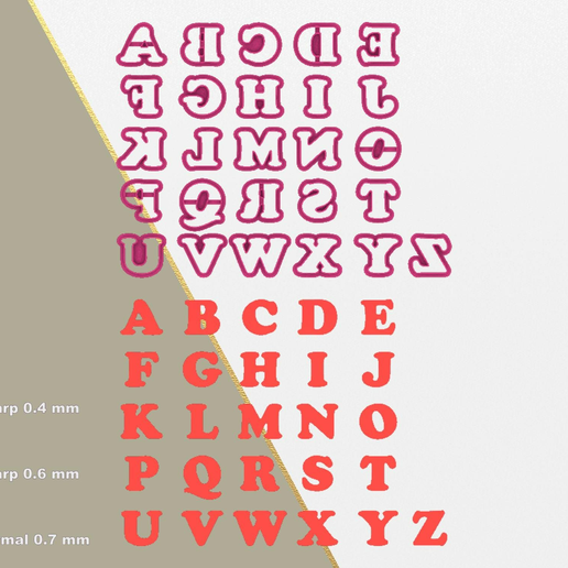 💍 Polymer Clay Cutters Letters of the Alphabet| 2 Size 3 Cutter ...