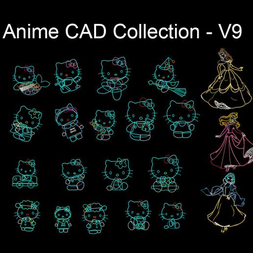 Archivo 3D Colección Anime CAD - V9 🎲 ・Modelo de impresión 3D para ...