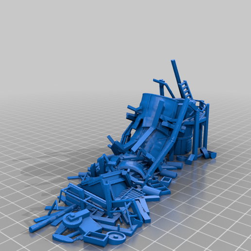 🧑‍🏭 15mm WW1/WW2 Factory ruins version 2・Free STL File for 3D printing ...