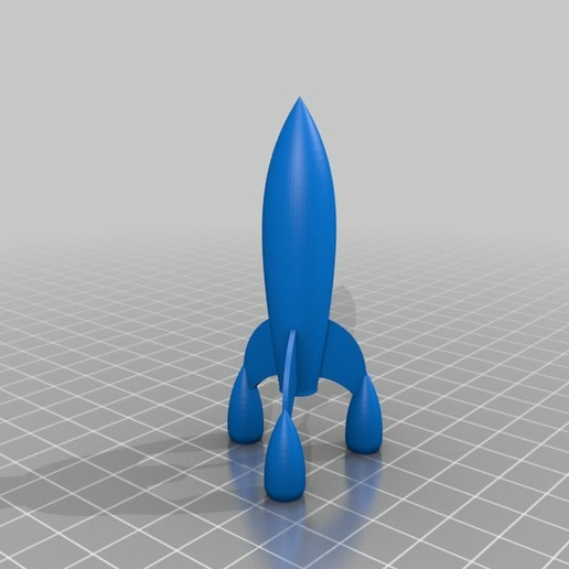 Fichier STL gratuit Fusée Tintin / Tintin Rocket・Design à télécharger et à imprimer en 3D・Cults
