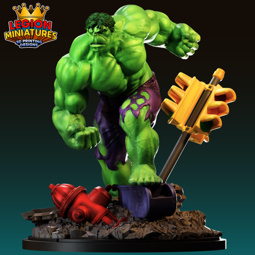 🦸 Marvel crisis protocol hulk presupported included・ STL File for 3D ...