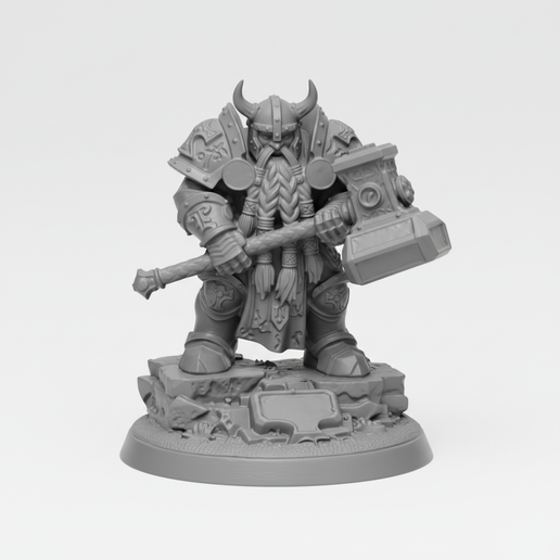 🎲 Dwarf hero・Free STL File for 3D printing・Cults