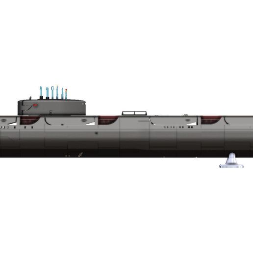 🧸 Soviet Echo Class Submarine – Detailed 3D Printable 1.4m Model with ...
