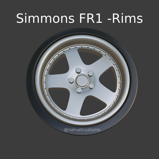 🇦🇺 Simmons FR1 - Rims・ STL File for ・Cults