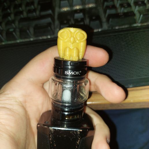 🦉 SmokTech Drip Tip TFV18 owl・Free STL File for ・Cults