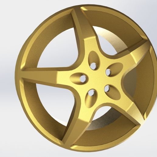 🛞 Wheel/Rim 5-Spokes・ STL File for 3D printing・Cults