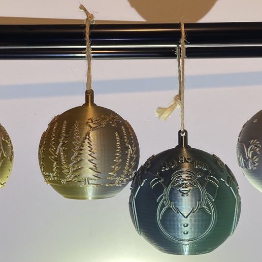 3D printer Festive 5-Pack Christmas Ornaments Set Embossed • made with ...