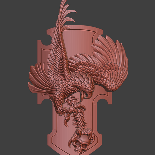 🦅 Ultra eagle relic shield・Free STL File for 3D printing・Cults
