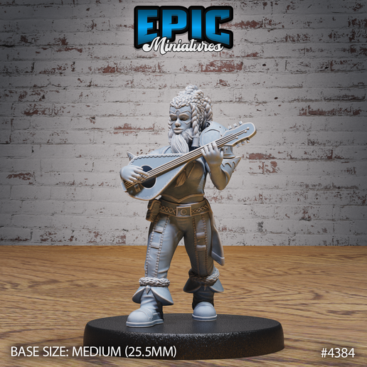 arquivo 3D Bearded Female Dwarf Bard ‧ DnD Miniature ‧ Tabletop ...