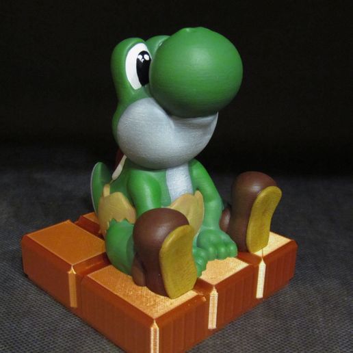 🗿 Yoshi (Easy print no support)・ STL File for 3D printing・Cults