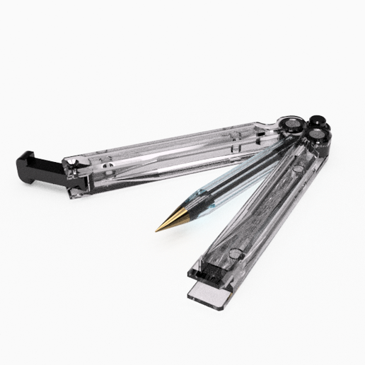 3D file Balisong Bic - Butterfly pen - Butterfly knife Bic - Butterfly ...