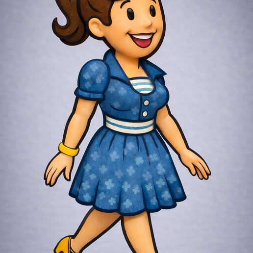 🎲 身着西装的 Wastelander Femail・文件用于 STL 三维打印・Cults