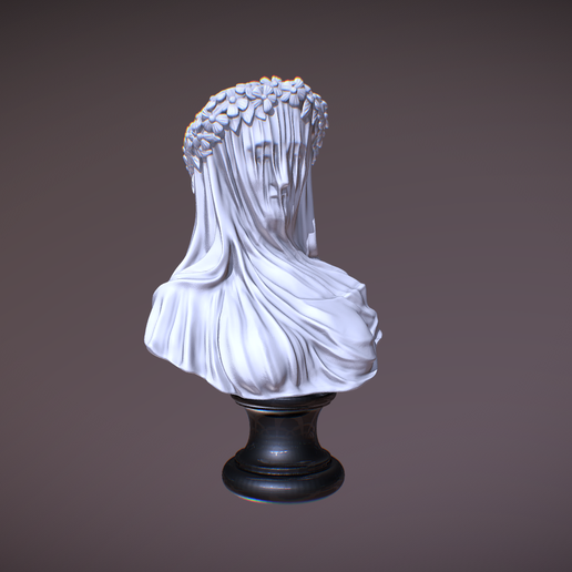 👤 Bust Lady with Veil・ 3D File for 3D printing・Cults