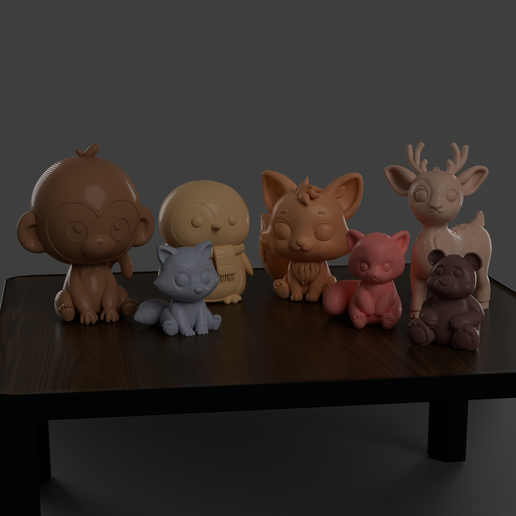 STL file pack cute animals 1 🐻 ・3D printable model to download・Cults