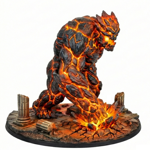 👹 Magmaborn Juggernaut - Volcanic Elemental | Lava Golem & Fire ...