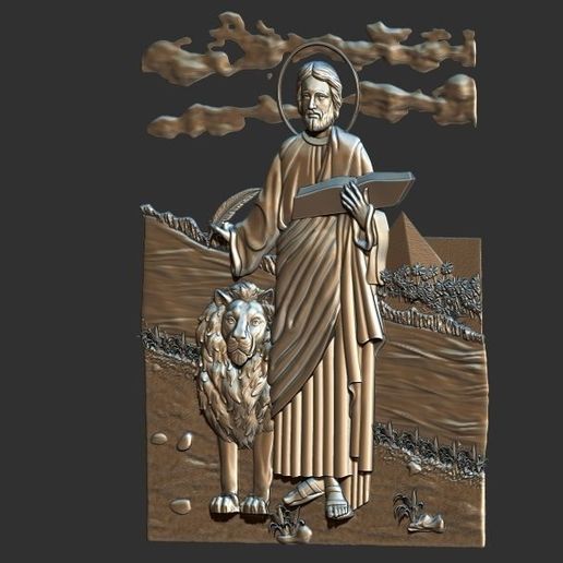 🦁 Saint Mark the Apostle lion 3D Printable model cnc 3D print model・ 3D File for 3D printing and ...
