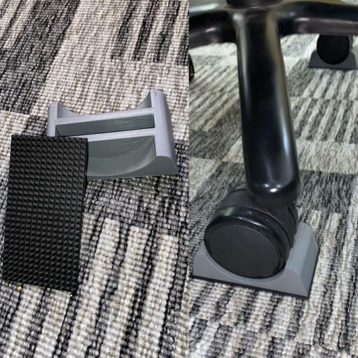 🏢 Office Chair Wheel Lock / Brake for Sim Racing Pedals・ STL File for ...