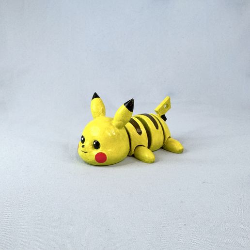 🗝️ Pikachu Keychain Articulated/Flexi・ STL File for 3D printing・Cults