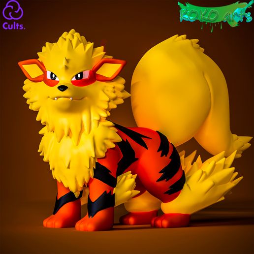 🐉 Arcanine・ STL File for ・Cults