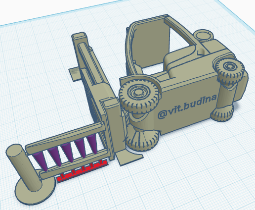 👽 Print-in-place Forklift with Brackets・Free STL File for 3D printing・Cults