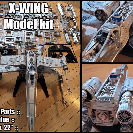 🚀 X-WING Model Kit STL files 228 parts・ STL File for ・Cults