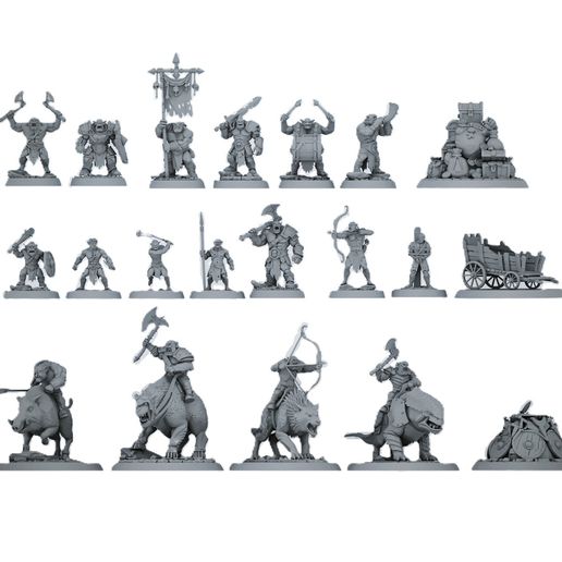 🎲 Orc Dungeon Warband – 20 Orc Miniatures & Objectives | 32mm DnD STL ...