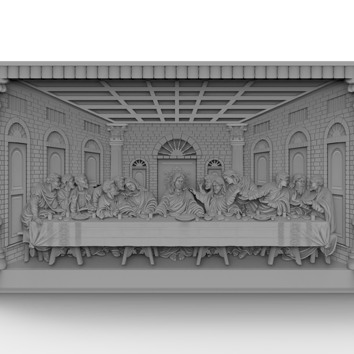 📁 3D Model STL File for CNC Router/Laser & 3D Printer The Last Supper 8 ...