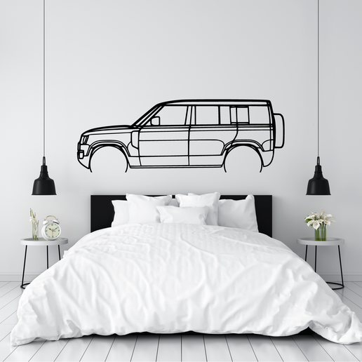 STL file Land Rover Defender 110 2D Art/ Silhouette 🎨 ・Template to ...
