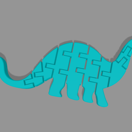 🦖 Long Neck Dinosaur Flexi Keychain – Print-in-Place・ STL File for 3D ...