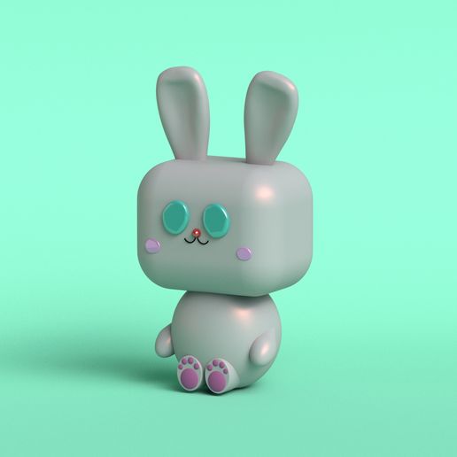 🐇 Cute Rabbit・ STL File for 3D printing and CNC machining - Laser ...
