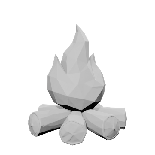 🔥 Polygonal Campfire・ STL File for 3D printing・Cults