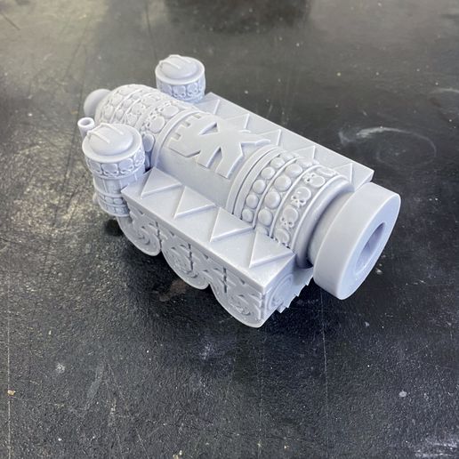 3D printer Cannon of Bloodthirsty Chaotic Space Soldiers (Armorcast Cannon proxy) • made with ...