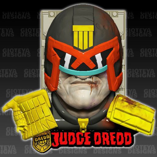 🧑‍⚖️ Judge Dredd・ STL File for 3D printing・Cults