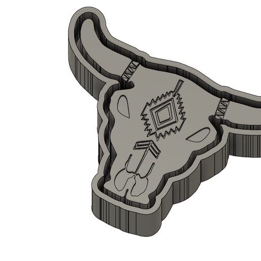 🐂 Aztec Bull skull stl NO pull tab・ STL File for 3D printing・Cults