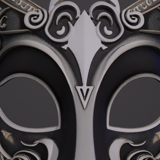 🎨 Imperial Venetian Filigree Mask - Dark Fantasy Royal masquerade ...