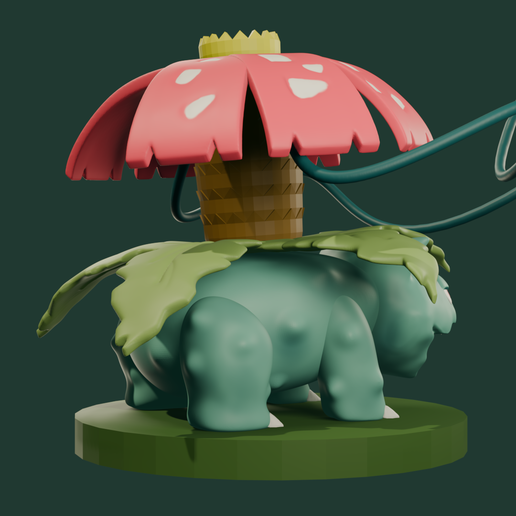 STL file Fan art Venusaur - pokemon 🎨 ・Model to download and 3D print・Cults