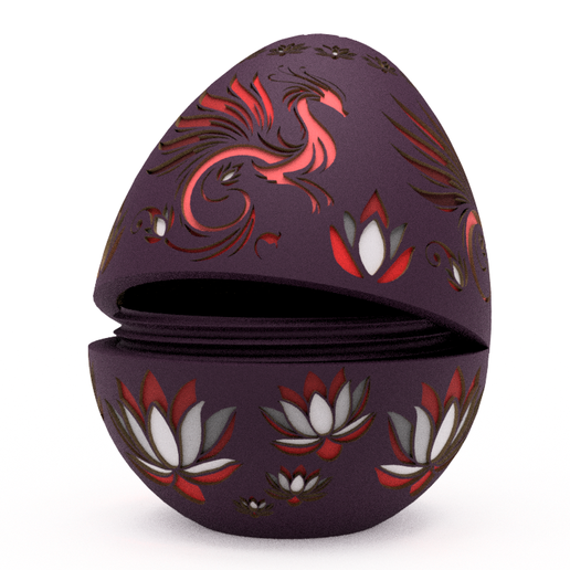 🔥 Fire Lily Dragon Egg Embossed & Debossed 3MF & STL・ STL File for 3D ...