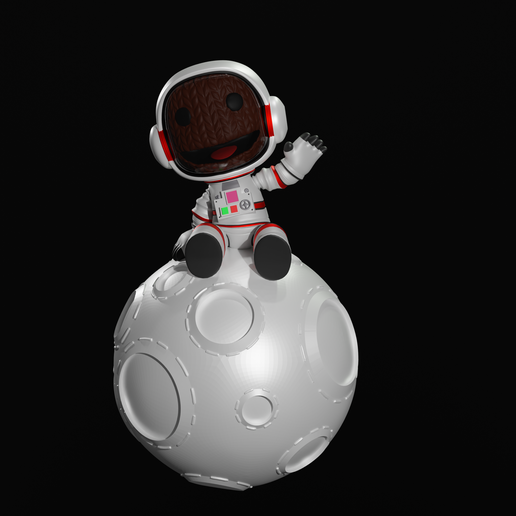 🧑‍🚀 Astronaut Sackboy with moon lamp and 3 more poses・ STL File for 3D ...