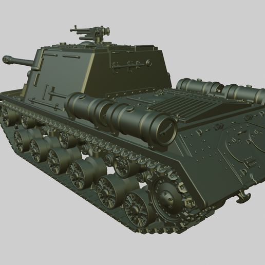 🎲 ISU-122s Heavy SPG (USSR, WW2)・ 3D File for 3D printing・Cults