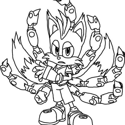 transformers sonic coloring page