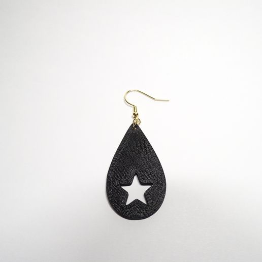 STL file Teardrop star earring ⭐ ・3D printer model to download・Cults