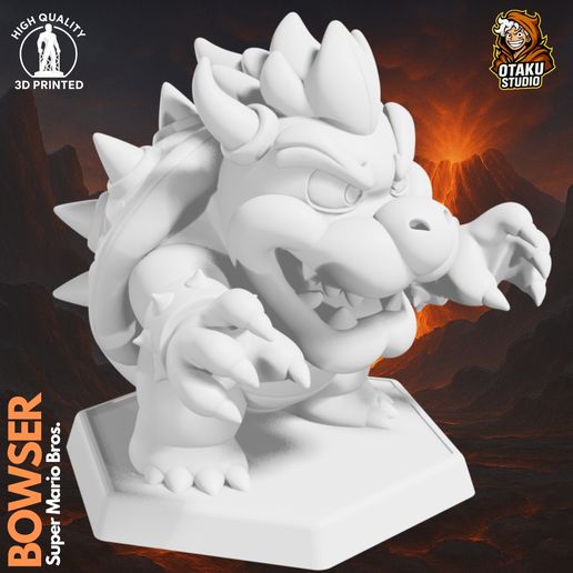 🐢 Bowser - Super Mario Fan Art 3D Model・ STL File for 3D printing・Cults