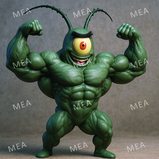 👾 Muscular Plankton・ STL File for 3D printing・Cults