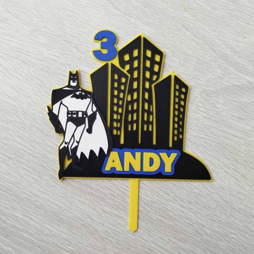 🍰 Batman cake topper・Free 3MF File for 3D printing・Cults