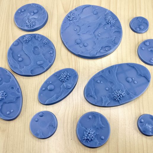 🧲 33-Piece Round Base Set with Magnet Slots : Bubbling Swamp・ 3D File ...