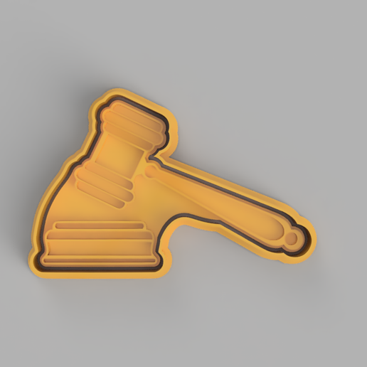 Archivo STL Judge Gavel Cookie Cutter 🧑‍⚖️ ・Plan de impresión en 3D ...